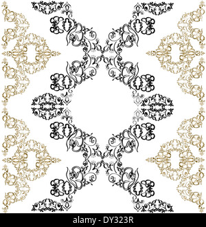 decorative design elements: page decor, frames, banners, ribbons Stock ...