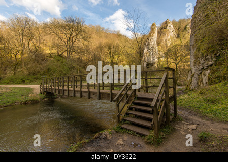 Ilam Rock and Bridge Stock Photo - Alamy
