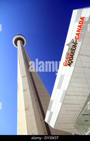 CN Tower and Ripley's Aquarium of Canada direction signs near the ...