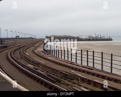 Ryde Pier Island Line electric passenger train enroute for the Pier ...