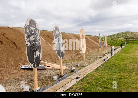 NATO standard rifle and sniper targets on a military firing range Stock ...