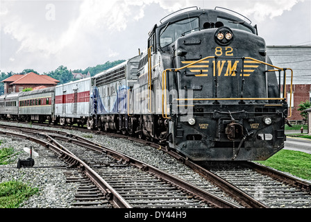 The New Tygart Flyer vintage diesel-powered train locomotive out of ...