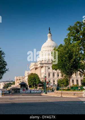 US Capitol Building Road Barricade Washington DC // WASHINGTON DC — A ...