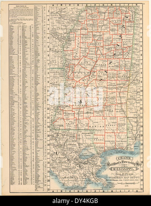 A historical map showing the railroad and township layouts of ...