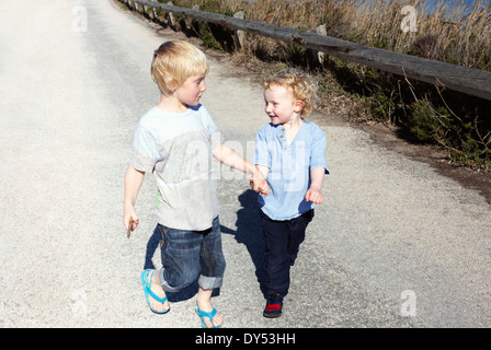 Two Brothers Walking Together Stock Photo: 174572193 - Alamy
