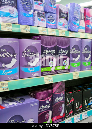 Feminine Hygiene, CVS Drugstore, USA Stock Photo - Alamy