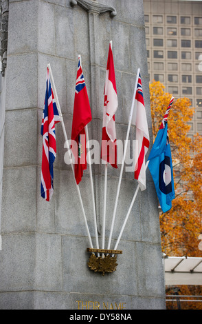 Flags on Vancouver Cenotaph Stock Photo - Alamy