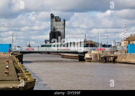 Bascule bridge in Lowestoft Stock Photo - Alamy
