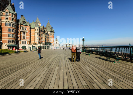 Dufferin Terrace, promenade and boardwalk, along Chateau Frontenac and ...