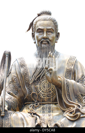 Statues of Chinese deity isolated on white background Stock Photo - Alamy