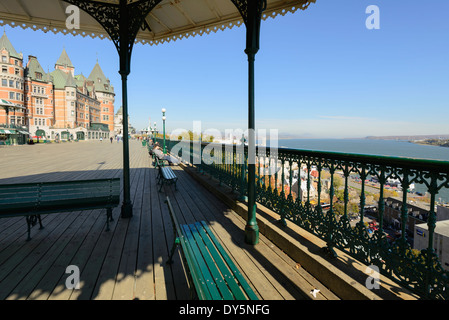 Dufferin Terrace, promenade and boardwalk, along Chateau Frontenac and ...