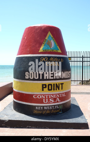The Southernmost Point Monument in Key West Florida USA Stock Photo - Alamy