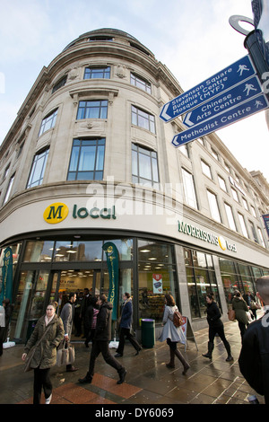 27/02/14 Morrisons M Local opens at Piccadilly Gardens , Manchester ...