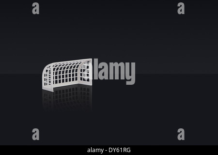 White plastic table top football goal & Mini Replica Champions League ...