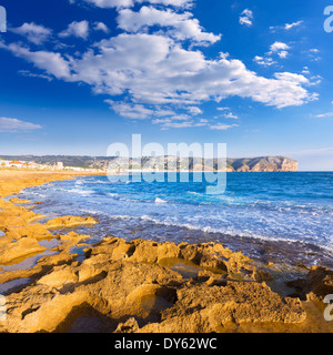 Javea Xabia Muntanyar beach Tosca stone at Alicante Mediterranean Spain ...