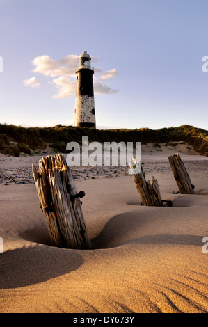 Spurn Point Beach & Lighthouse Stock Photo - Alamy