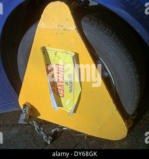 London Triangle Car Wheel Clamp Stock Photo - Alamy