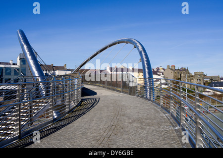 The Celtic Gateway footbridge connecting Holyhead with the railway ...