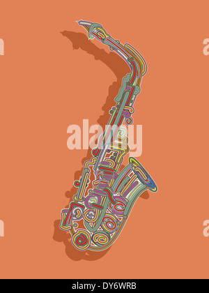 Psychedelic jazz background in color Stock Photo - Alamy