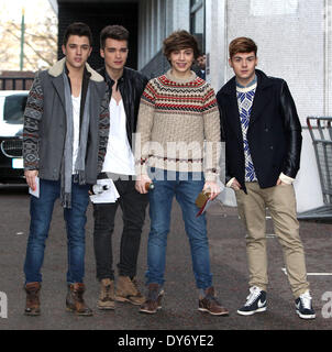 (L-R) Jaymi Hensley,Jamie Hamblett,Josh Cuthbert and George Shelley of ...