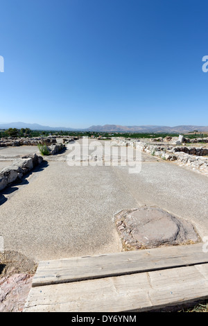 Front view Royal Palace Megaron or Great Hall Tiryns Peloponnese Greece ...