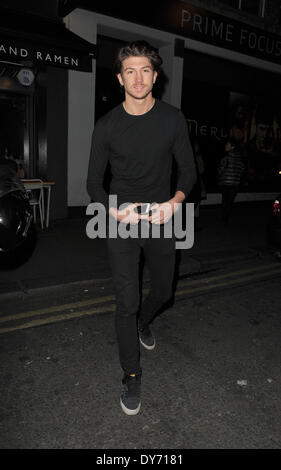 Tom Kilbey arriving at the TOWIE Christmas Party held at Groucho Club ...