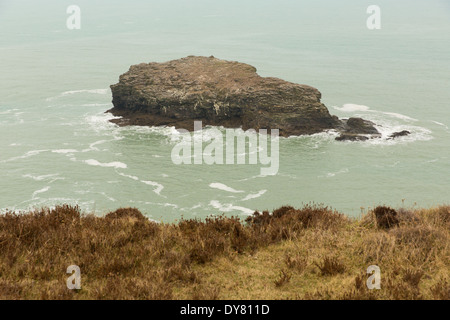Gull Rock Portreath North Cornwall England UK between St Agnes and ...