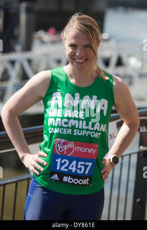 London, UK. Anna Watkins at London Marathon 2014 Celebrities Photocall ...