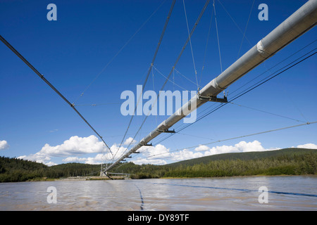 Tanana River Pipeline Bridge Suspension near Delta Junction Alaska AK ...
