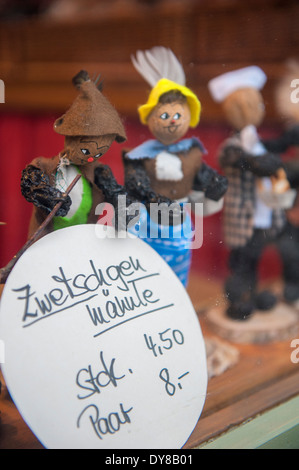 Traditional Prune Men, holiday market, Rothenburg, Germany Stock Photo ...