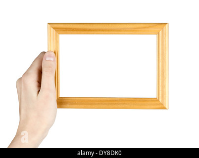 Frame in hand on white background Stock Photo - Alamy
