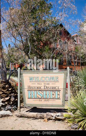 USA, Arizona, Bisbee, historic former mining town, Bisbee Peace Wall ...