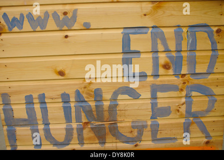 Famine hunger sign Stock Photo - Alamy