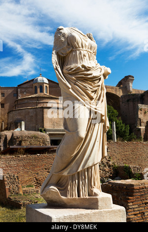 An ancient Roman headless sculpture on Palatine Hill, Rome, Lazio ...