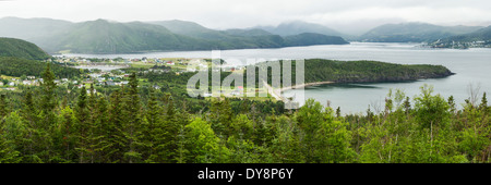 Canada, Newfoundland, Bonne Bay, Norris Point. View of Woody Point and ...