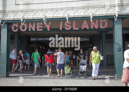 Coney Island - Stillwell Ave subway station entrance, Brooklyn, New ...