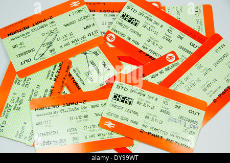 Pile of train tickets Stock Photo - Alamy