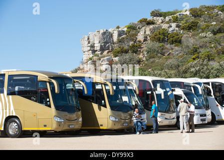 Southern African Tour buses at Cape Point South Africa a popular site ...