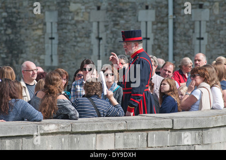 A Beefeater, guardian of the Tower of London, England, in the late 19th ...