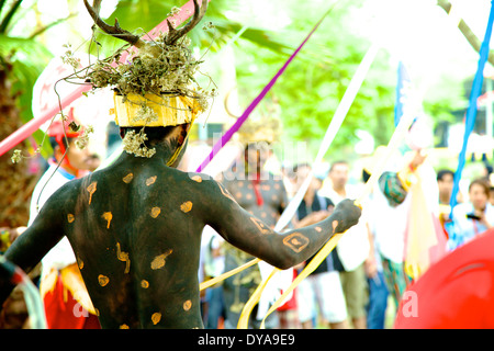 Warriors in traditional dress, perform an ancient ritual dance Stock ...
