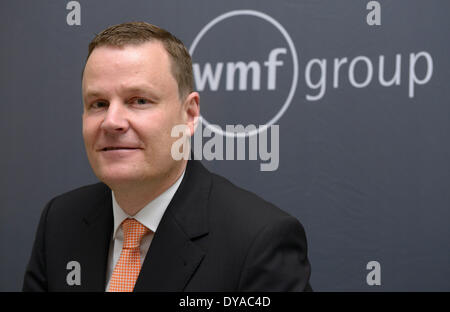 Peter Feld, CEO of WMF, during the annual press conference in Stuttgart ...