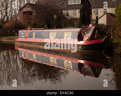 The 'Tranquilo' narrowboat moored on the Ashton Canal, Audenshaw ...