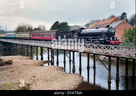 The bridge over the River Esk at Ruswarp near Whitby built 1935 by ...