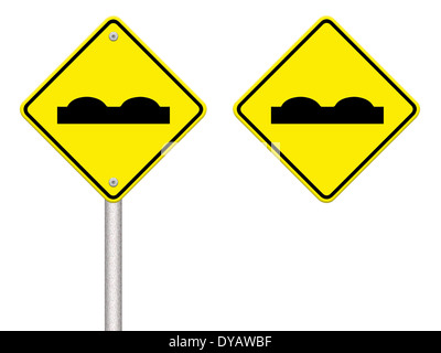 Road Sign beware surface roughness Stock Photo - Alamy