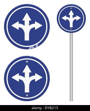 Fork in the road sign Stock Photo - Alamy