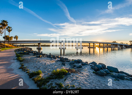 West Mission Bay Drive Bridge at Mission Bay Park. San Diego ...