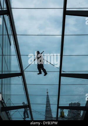 High Level Glass Cleaning Stock Photo - Alamy