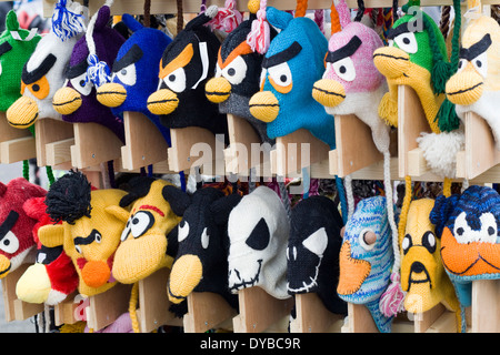 Angry Birds merchandise woolen Hats on a market stall Stock Photo - Alamy