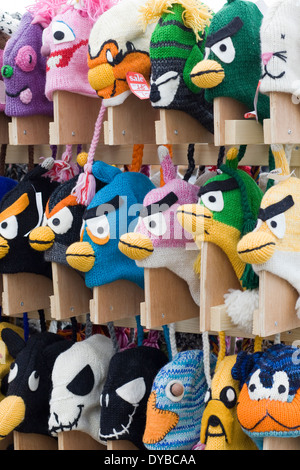 Angry Birds merchandise woolen Hats on a market stall Stock Photo - Alamy