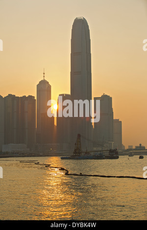 cityscape of Victoria Harbour between Hong Kong island and Kowloon from ...